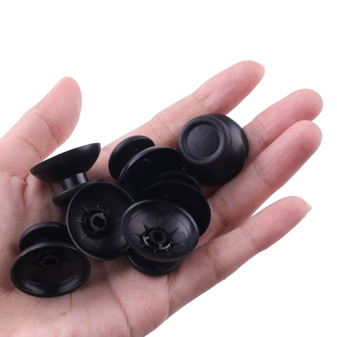 Mekela 5 Pairs Thumbsticks with Cross Screwdriver, Replacement Joystick Thumb Stick for PlayStation 4 PS4 Controller Gamepad (Black)