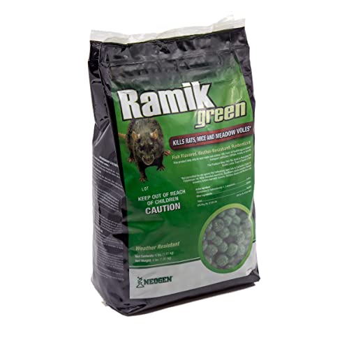 Neogen Ramik Green Fish Flavored Weather Resistant Rodenticide Nuggets, 4 lb bag