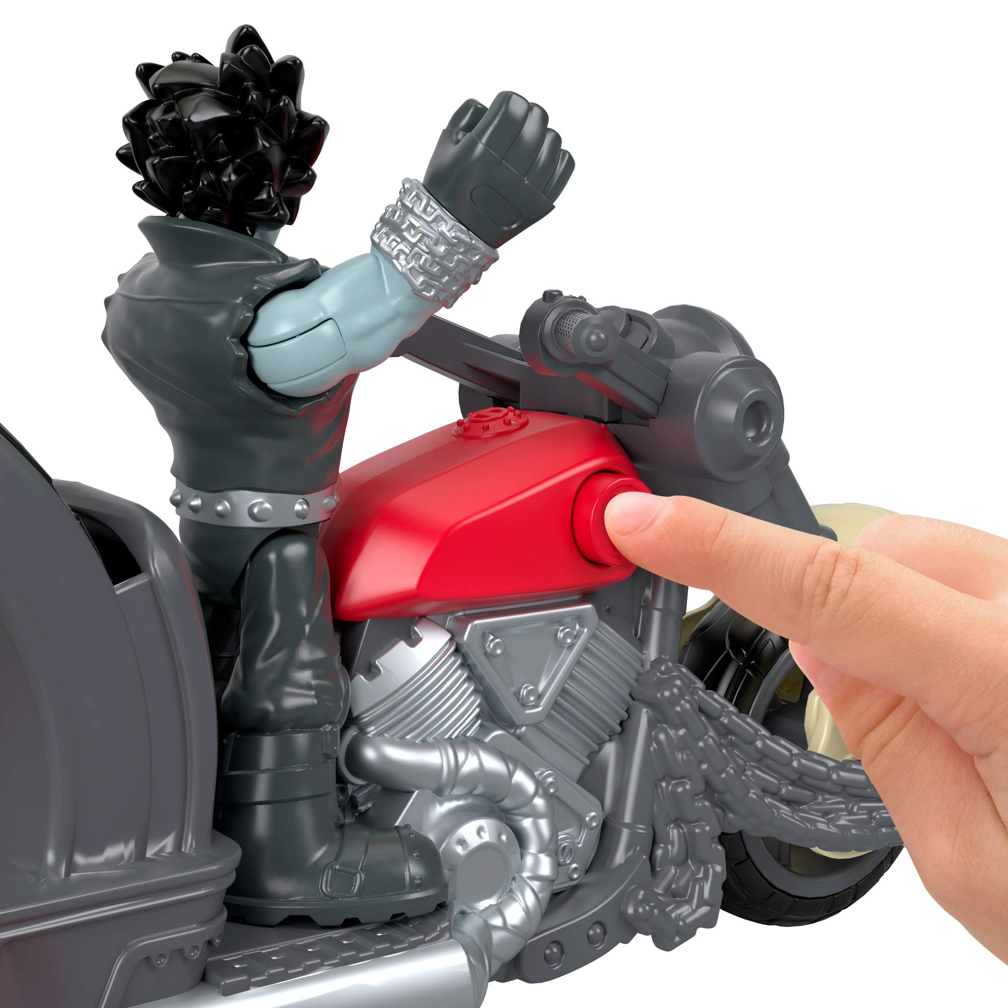 Fisher-Price Imaginext DC Super Friends Lobo Poseable Figure and Transforming Toy Motorcycle Set for Preschool Pretend Play Ages 3Y+