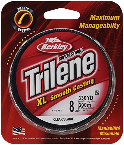Berkley Trilene XL Smooth Casting Monofilament 300 Yd Spool(8-Pound,Clear)
