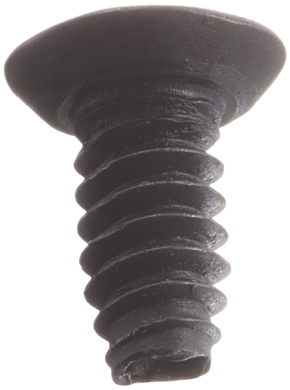 Small Parts 0404RPUB Steel Thread Rolling Screw for Metal, Black Oxide Finish, 82 Degree Undercut Flat Head, Phillips Drive, #4-40 Thread Size, 1/4" Length (Pack of 100)