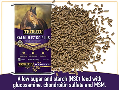 Kalmbach Feeds Tribute Kalm 'N Ez Gc Plus Pellets for Horse, 50 lb