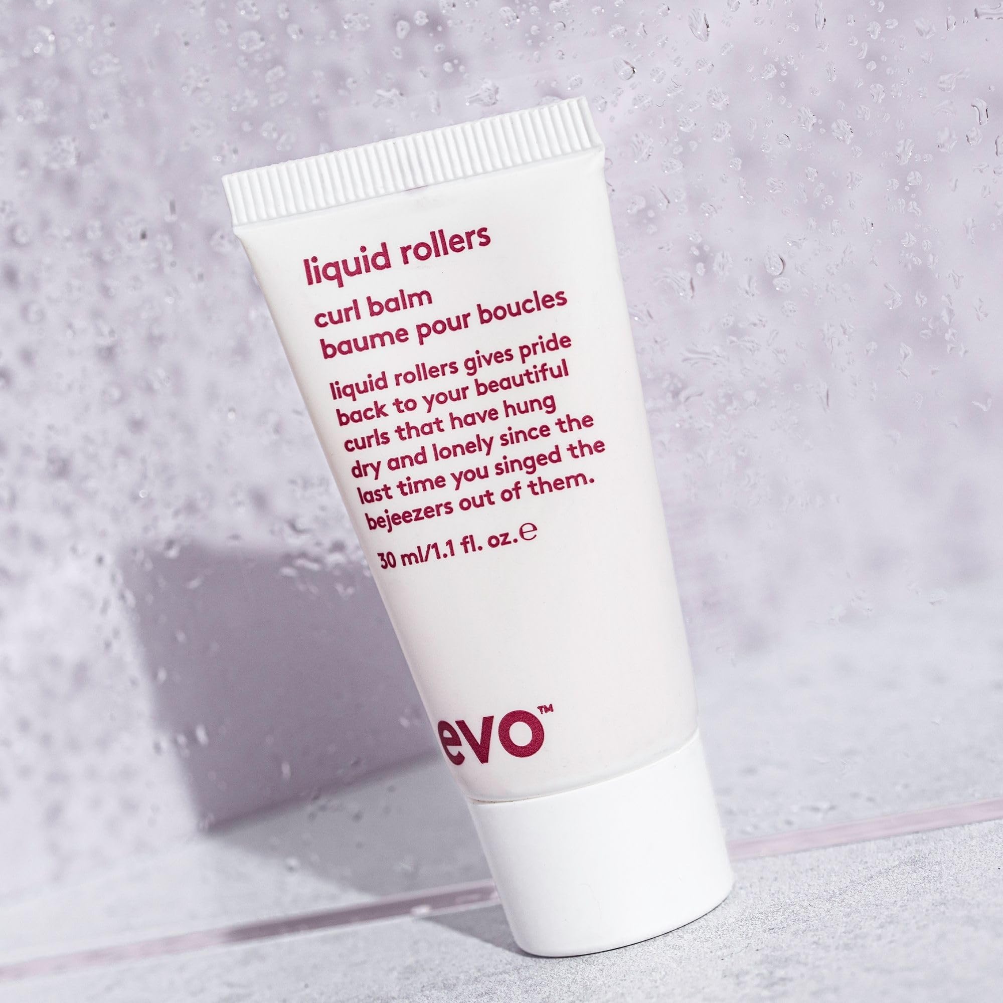 evo Liquid Rollers Curl Balm - Hair Styling Balm - Enhances Natural Curls, Protects Frizz & Improves Overall Condition