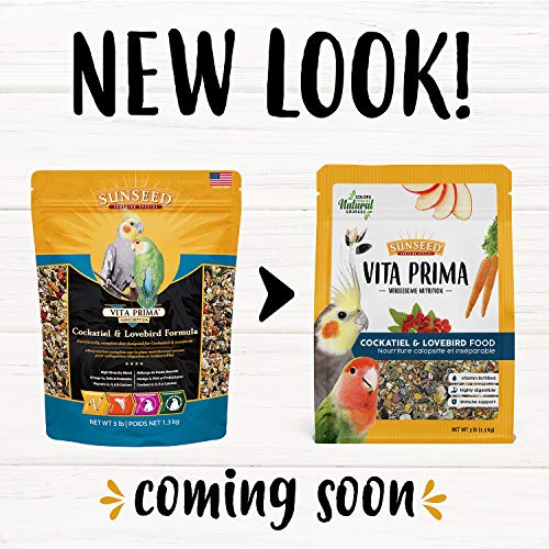 Sunseed 49030 Vita Prima Sunscription Cockatiel And Lovebird Food - High-Variety Formula, 3 LBS