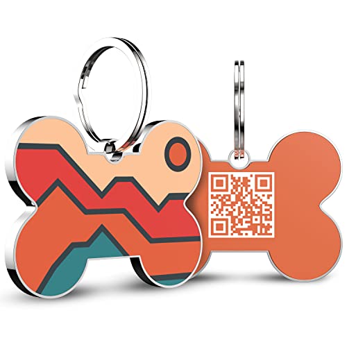 KEKID QR Code Dog Tag,Dog Tags Personalized for Pets, Custom Dog Name ID Tags Personalized Dog and Cat Tags -Free Online Pet Page Prevent Lost/Modifiable
