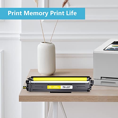 EAXIUCE TN227 TN-227 Yellow Toner Cartridge Compatible Replacement for Color Pro MFCL3710CW MFCL3750CDW HLL3210CW HLL3230CDW Series Printer