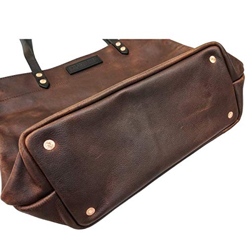 Market Tote - Leather - Cognac - Made in USA