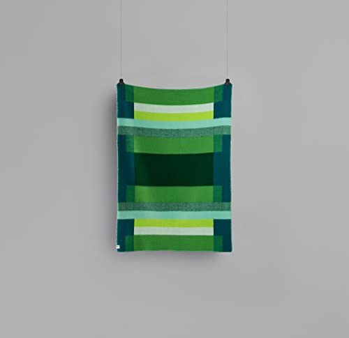 Roros Tweed Designer 100% Norwegian Wool Throw Blanket in Many Patterns (Mikkel in Green)