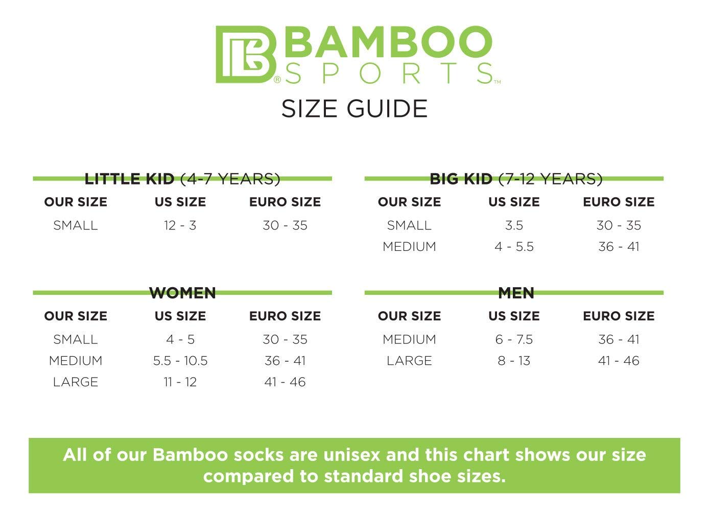 Bamboo Sports Warm Odor Eliminating Moisture Wicking Bamboo Ski Snowboard Socks