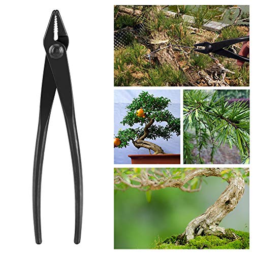 Bonsai Pliers, 200mm Black Manganese Steel Alloy Branch Pliers Bonsai Wire Plier with Round End for Safe Use Gardening Tool Bonsai Tools