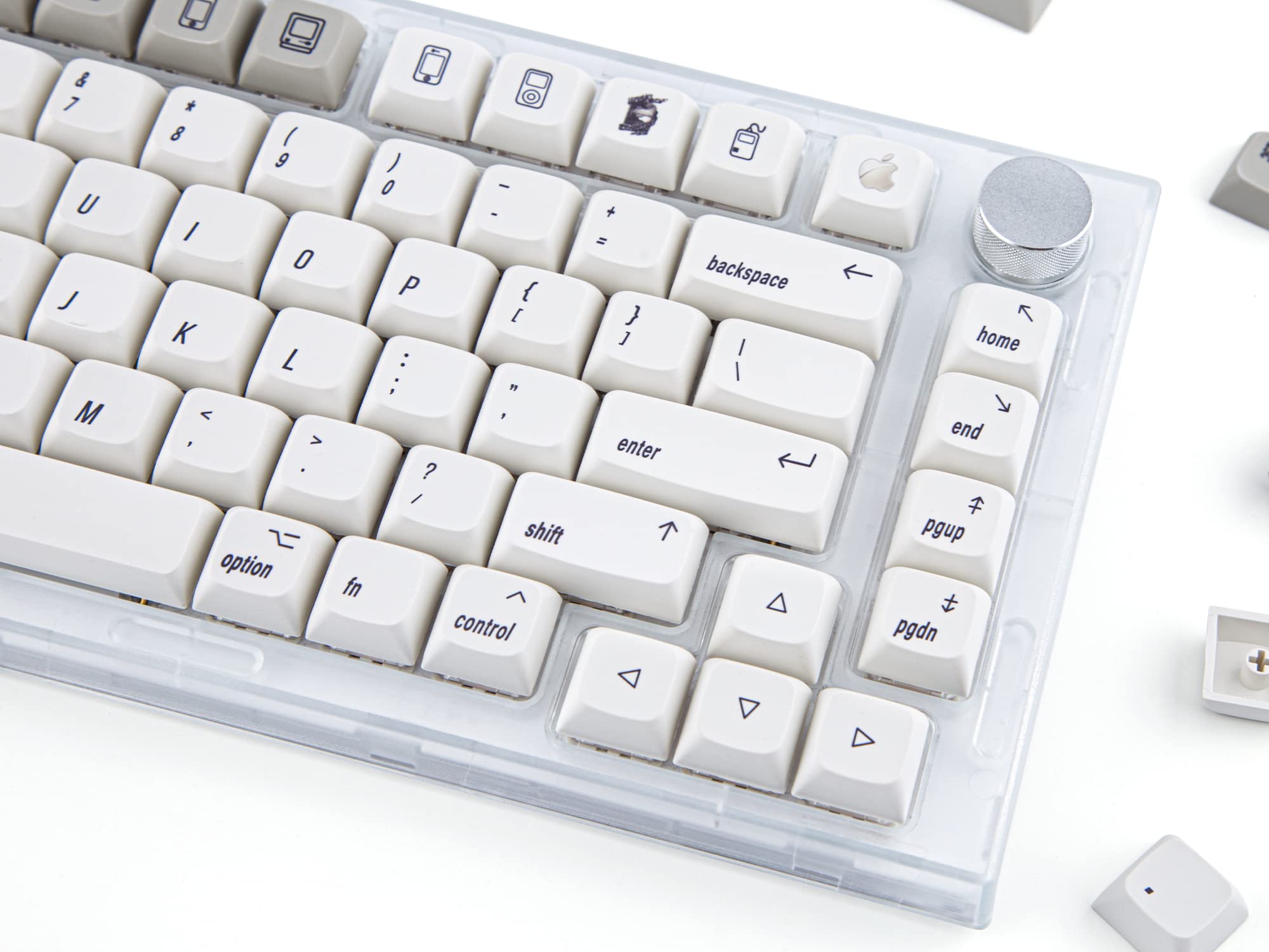 BowJian Custom Keycaps 165 Keys XDA Profile Multiple Combination Keycaps, PBT Dye Sublimation Keycaps Kit, ANSI Layout, Compatible with 60%, 75%, 80%, 100% Gaming Keyboard (iOS Style)