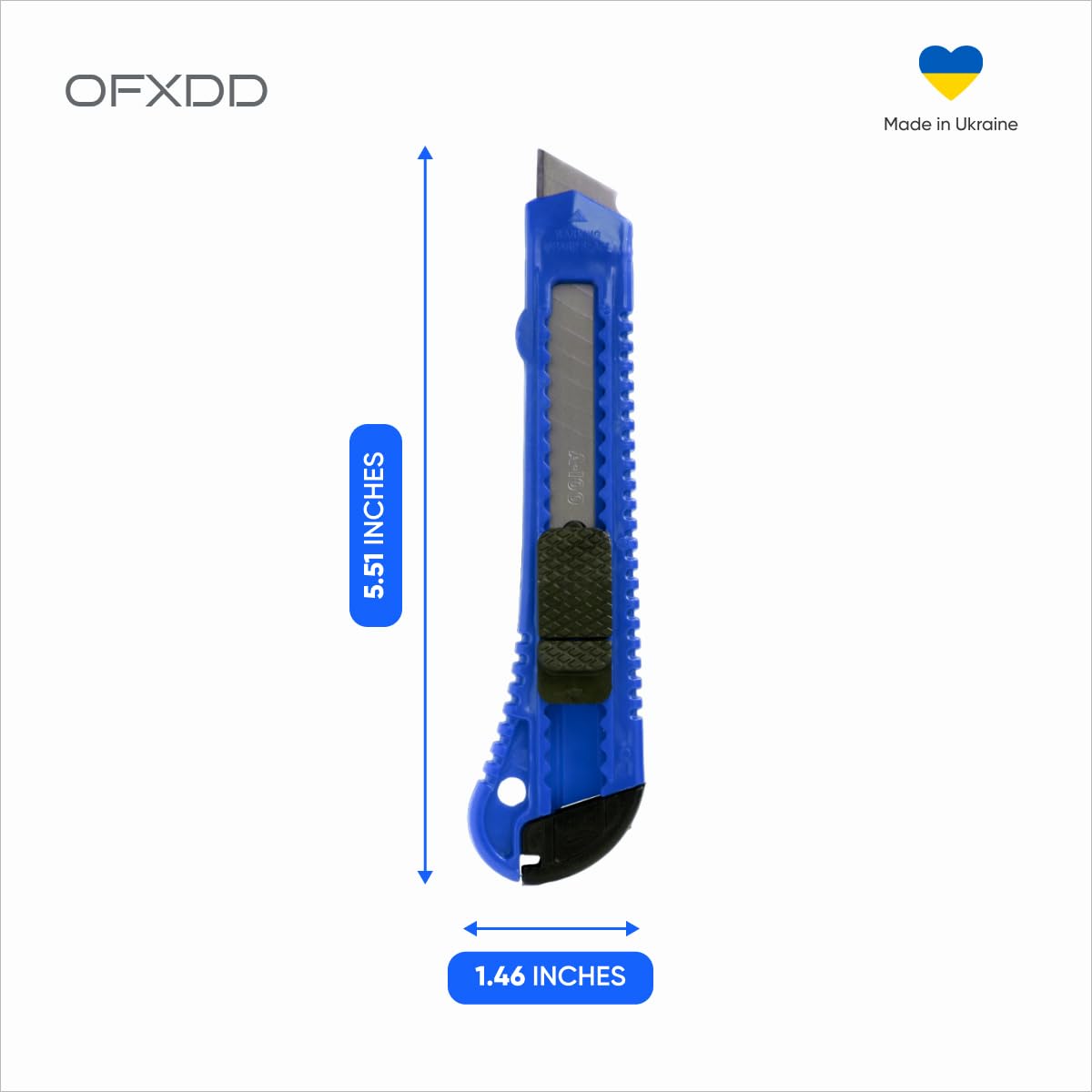 Box Cutter - Knife Utility for Cutting and Crafting - Box Knife Retractable, 6 Pcs - Versatile Box Cutter for Cartons, Cardboard and Boxes, Plastic