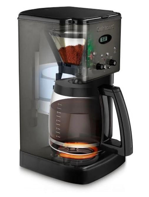 Cuisinart DCC-1220BKSFR 12 Cup Coffeemaker, Stainless Steel Black - Certified Refurbished