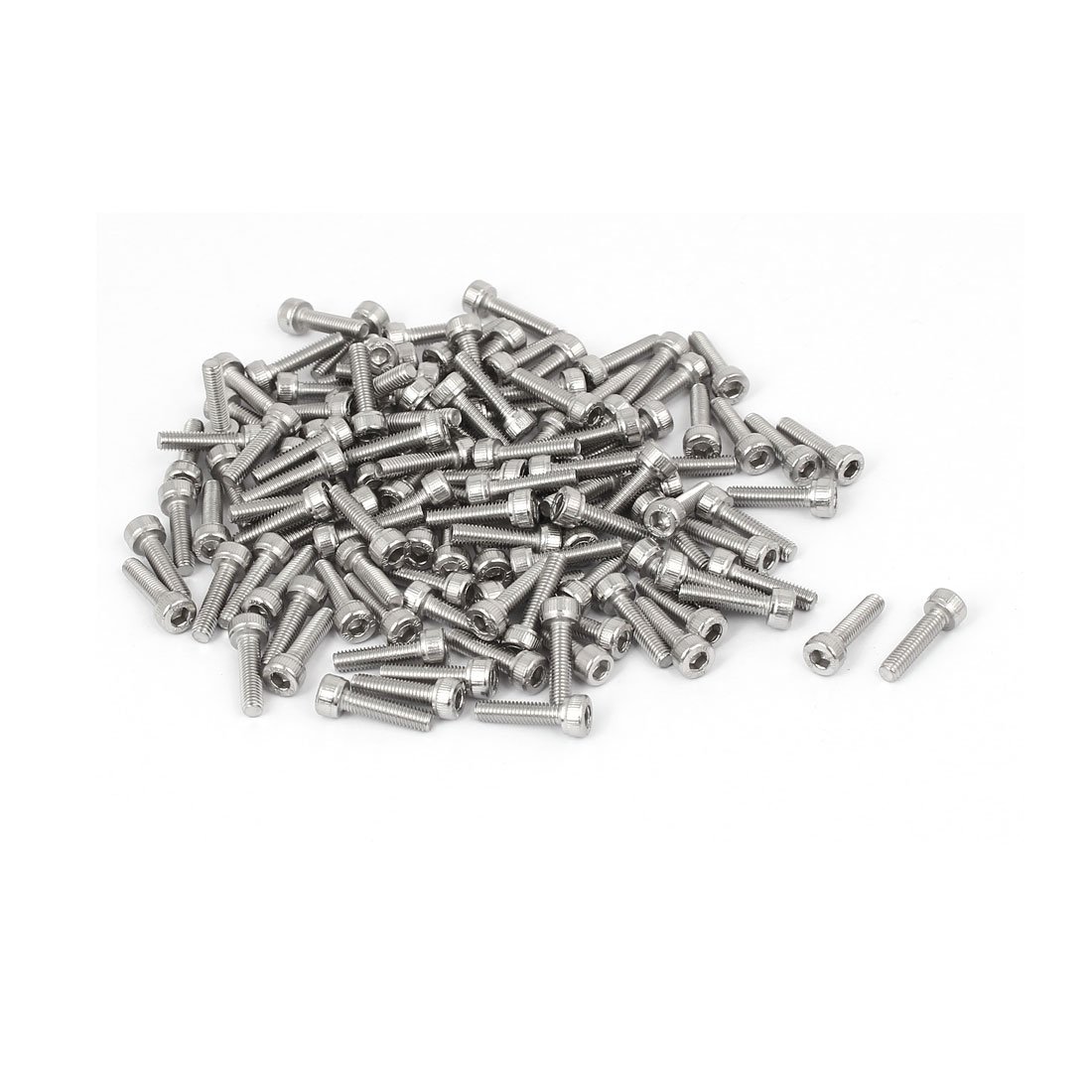 uxcell M3x12mm Thread 304 Stainless Steel Hex Socket Head Cap Screw Bolt DIN912 120pcs