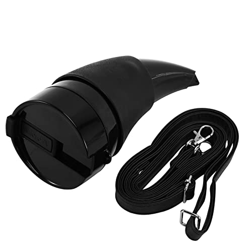 Exogio Goat Horns Coffee Mug 230ML Stainless Steel Vacuum Cup Flask Tea Cups Travel Couple Water Bottle with Rope-Black