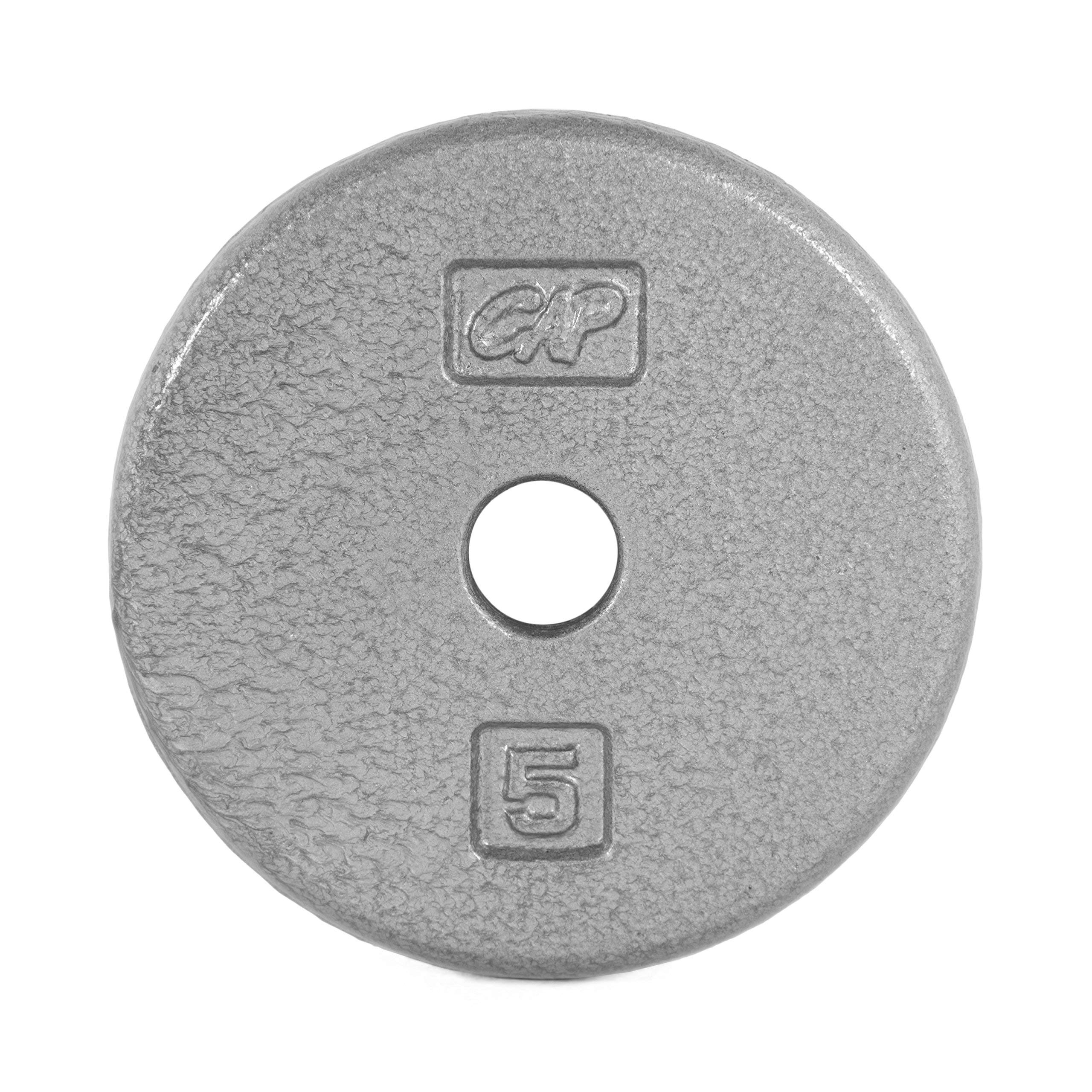 CAP Barbell Cast Iron Standard 1-Inch Weight Plates, Gray