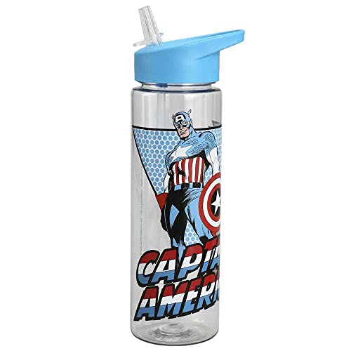 Marvel Comic Book Captain America 24 oz. UV Plastic Water Bottle