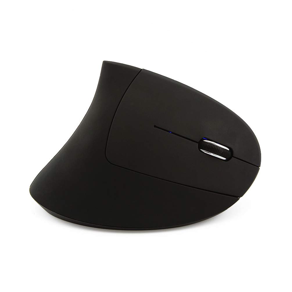 FLY WAY Wireless Vertical Mouse,2.4G Ergonomic Optical Mice 800/1200 /1600 DPI 5 Buttons Mouse with USB Receiver for PC Laptop Desktop Gaming (Black)