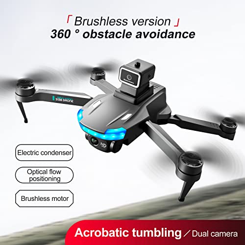 HK138 Drones With Camera For Adults 4k Hd Auto Return Intelligent Obstacle Avoidance One-Touch Take-Off And Landing Beauty Shot Dron (Black)