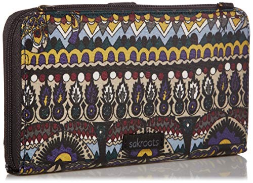 Sakroots Women's, Multi One World, 7.9in L x 1in W x 4.3in H Wristlet Drop: 6.5in, Crossbody Drop: up to 23 inches