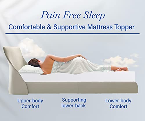 Extra Thick King Size Cooling Mattress Topper, Plush King Size Pillow top Mattress Topper for Bed, Very Thick Mattress Pad Cover