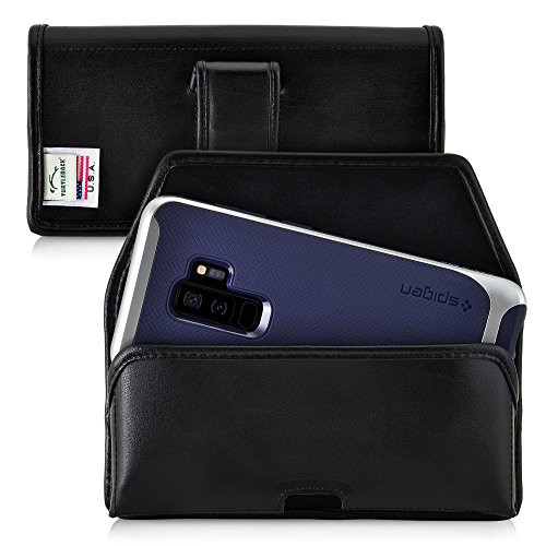 Turtleback Holster Compatible with Samsung Galaxy S10+ Plus S9+ S8+ A30 A20 A50 Black Belt Case Leather Pouch with Executive Belt Clip Horizontal Made in USA