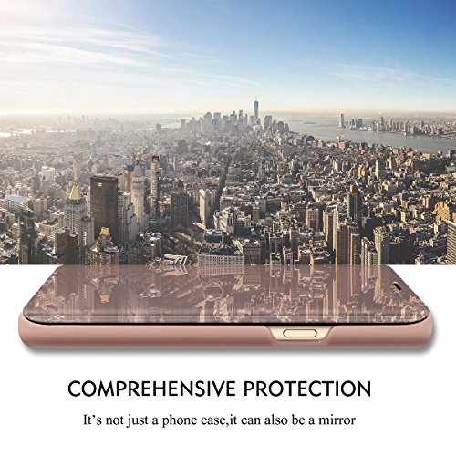 Compatible with Samsung Galaxy A14 5G Case Flip Leather Cover Clear S-View Mirror Shockproof Cover with Kickstand Anti-Scratch Protective Phone Cases Cover for Samsung A14 5G