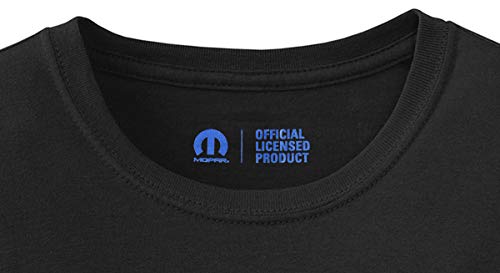 Men's Mopar Maddness T-Shirt Short Sleeve Black Crew Neck Shirt (2X, Black)