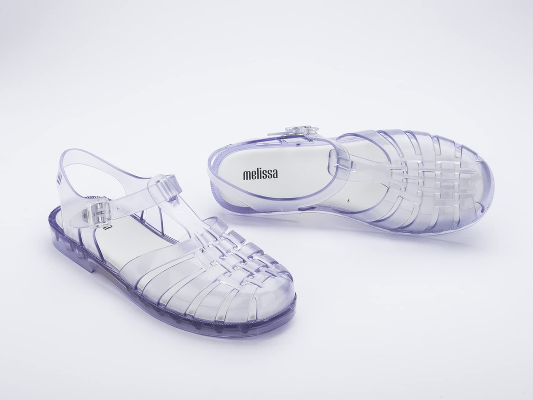Melissa Possession Jelly Sandal for Women - The Iconic 90s Original Jelly Shoe, Fisherman’s Sandal with Adjustable Strap and Side Buckle, Clear, 8