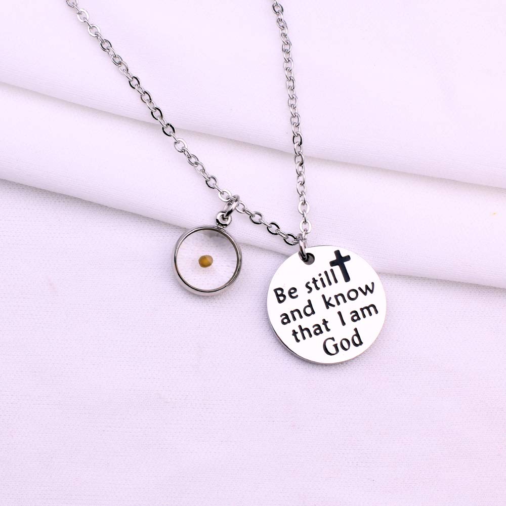 Be Still and Know That I Am God Mustard Seed Bracelet Inspirational Bible Verse Jewelry (bracelet)