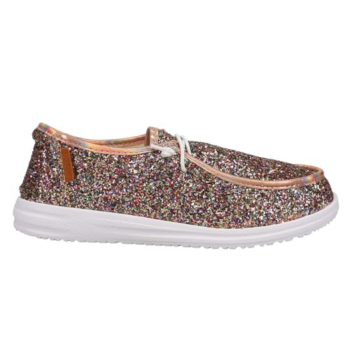 Corkys Womens Kayak Glitter Slip On Sneakers Shoes Casual - Confetti Glitter - Size - 7