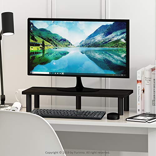 Furinno Turn-N-Tube Monitor Riser Stand, Espresso/Black