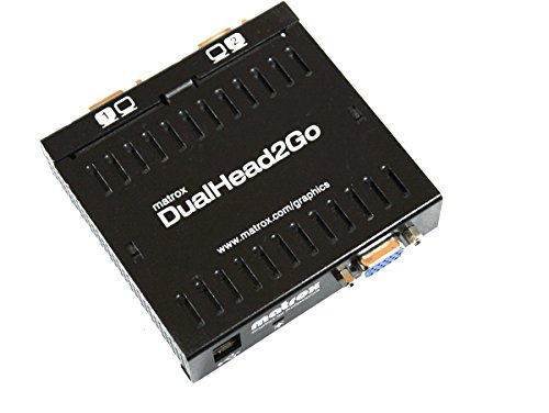 Matrox Genuine DualHead2Go Graphics Splitter Analog USB Powered for Dual Monitors D2G-A2A-IF