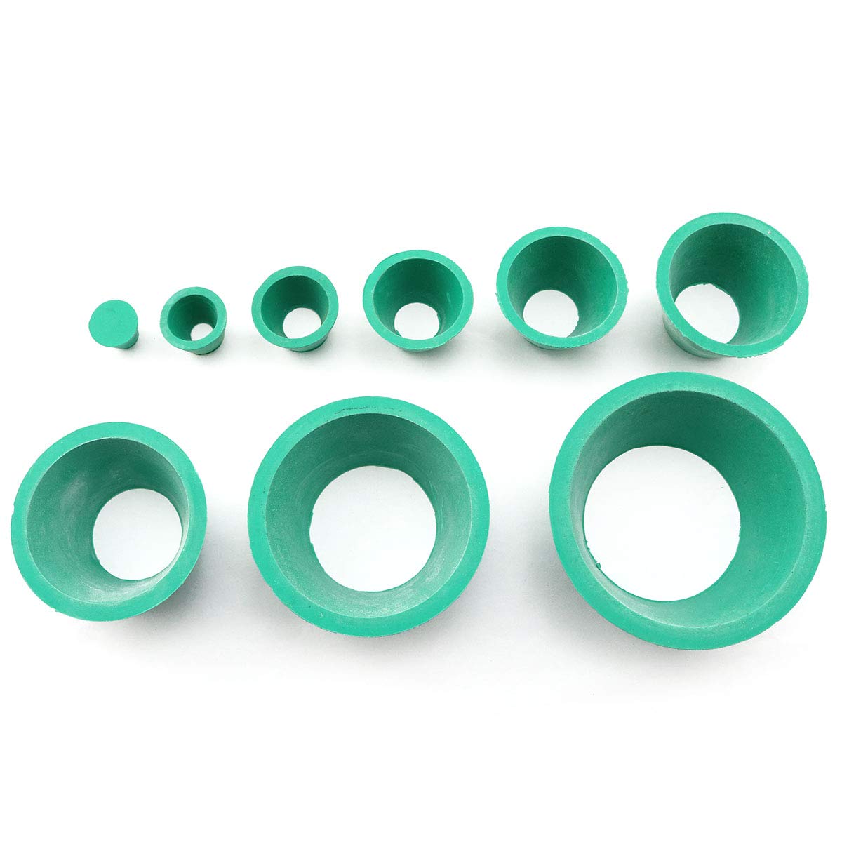 MEETOOT Suction Bottle Pad Silicone Funnel Holder Kit 9 in 1 Buchner Funnel Flask Adapter Green Rubber Filter Gasket Seal Ring Tapered Collar