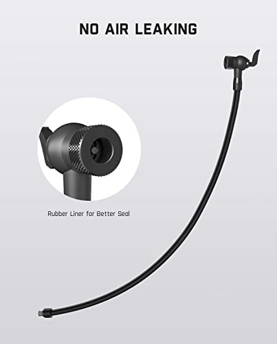 Fanttik Air Pump Hose Adapter, Extension Hose for Schrader and Presta Valve, 19.96'' Locking Tire Chuck Tube, VG8/8V1 Screw Thread Connection, Tire Inflator Universal, Suit for Car, Motorcycle, Bike