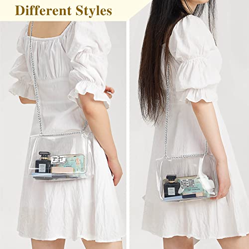 COROMAY Clear Purse for Women, Clear Bag Stadium Approved, Clear Crossbody Bag for Women