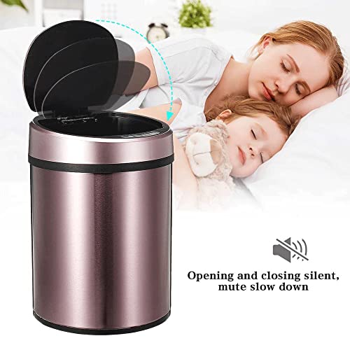 CZDYUF 8L Sensor Trash Can Rechargeable Automatic Smart Waste Bin Infrared Induction Touchless Dustbin ( Color : D , Size : 335*243mm )