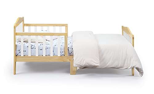 Olive and Opie Twain Toddler Bed in Natural and White