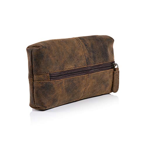 KomalC Leather Zip-Lock Cosmetic Makeup Pouch Bag Pen Pencil case **SALE**