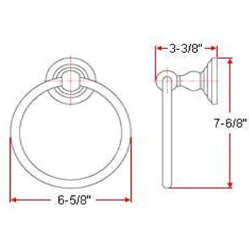 Design House 538421 Calisto Towel Ring, Oil Rubbed Bronze, One Size