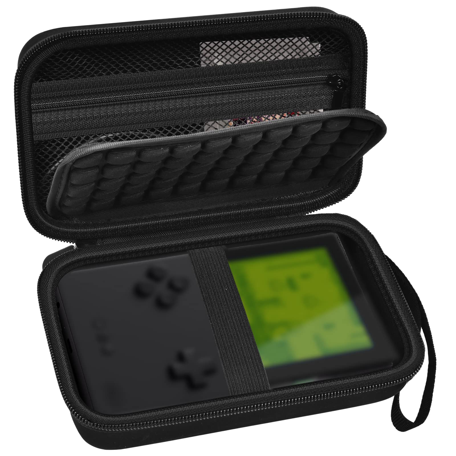 Case Compatible with Analogue Pocket Handheld Game Console, Portable Mini Game Player Storage Box for Video Games Cards, Charging Cable and Accessories-Bag Only