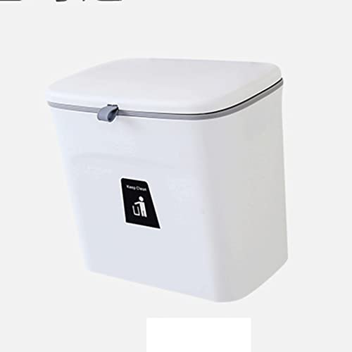 CZDYUF Wall Mounted Trash Can with Lid Waste Bin Kitchen Cabinet Door Hanging Trash Bin Garbage ( Color : OneColor , Size : 25*13*23.7cm )
