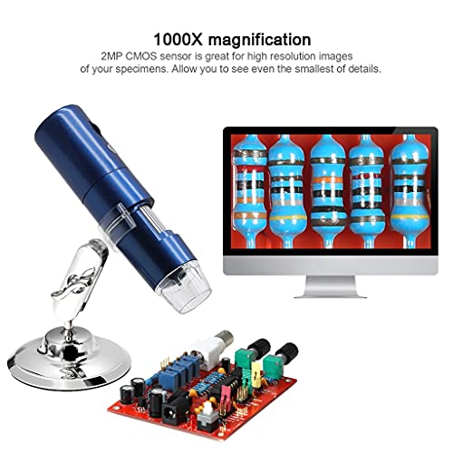 CZDYUF Wi-Fi Microscope Digital Microscopio Zoom Handheld LED Magnifier 1000X USB Charge Microscope for iOS/Android Phone Tablet (Color : D)