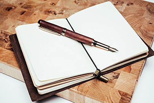 Wanderings Leather Pocket Notebook - Small, Refillable Travelers Journal - Passport Size, Perfect for Writing, Gifts, Travelers, Professionals, as a Diary or Pocket Journal. Small Size - 5.1 x 4 inches