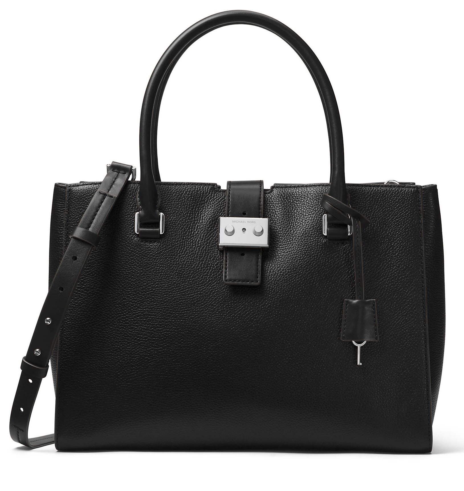MICHAEL Michael Kors Women's Large Bond Satchel, Black, One Size
