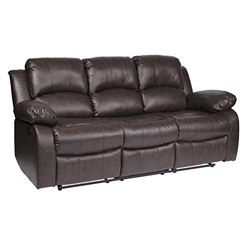 Lexicon Humphreys Wall-Hugger Manual Double Reclining Sofa, Brown