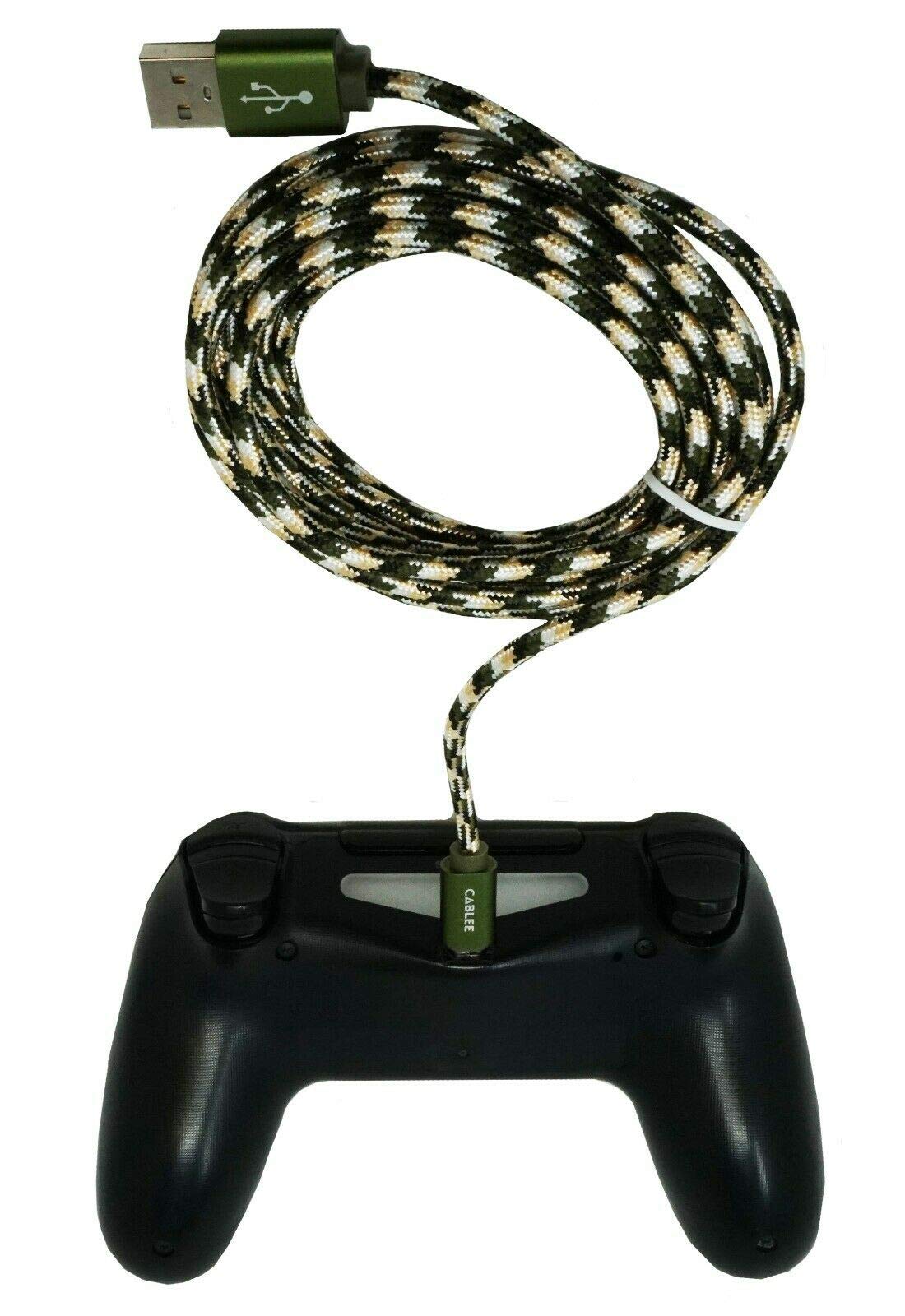 Micro USB Fast Charging Cable 4 Ft, Compatible with Playstation 4 PS4 Dual Shock 4 Controller CAMO Camouflage