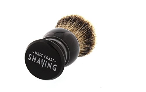 West Coast Shaving 100% Silvertip Quality Shaving Brush with Dense Knot. (Black-Lantern)