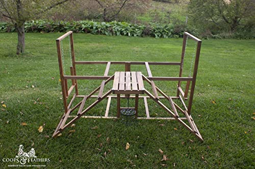 Coops & Feathers Chicken Activity Center-Play, Swing, & Roost-Includes Treat Basket (Large)