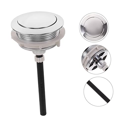 DOITOOL Toilet Button Old Fashioned Kit Water Tank Push Button Toilet Water Valve Button Single Toilet Water Tank Button Single Toilet Button Single Push Button Silver To Pump Water Abs